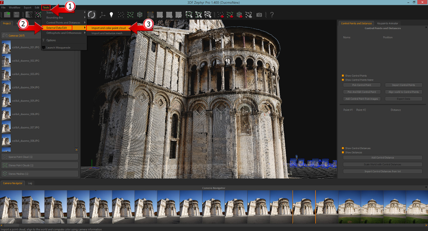 Point Cloud Coloring Using 3DF Zephyr 3Dflow