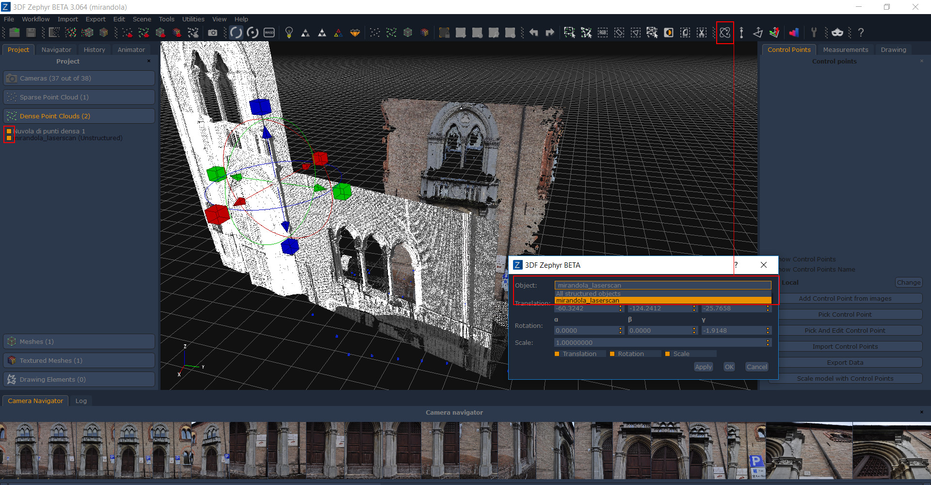 External point cloud registration - 3Dflow