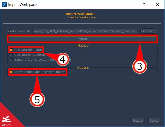 Tutorial #A03 : Workspace merge - 3Dflow