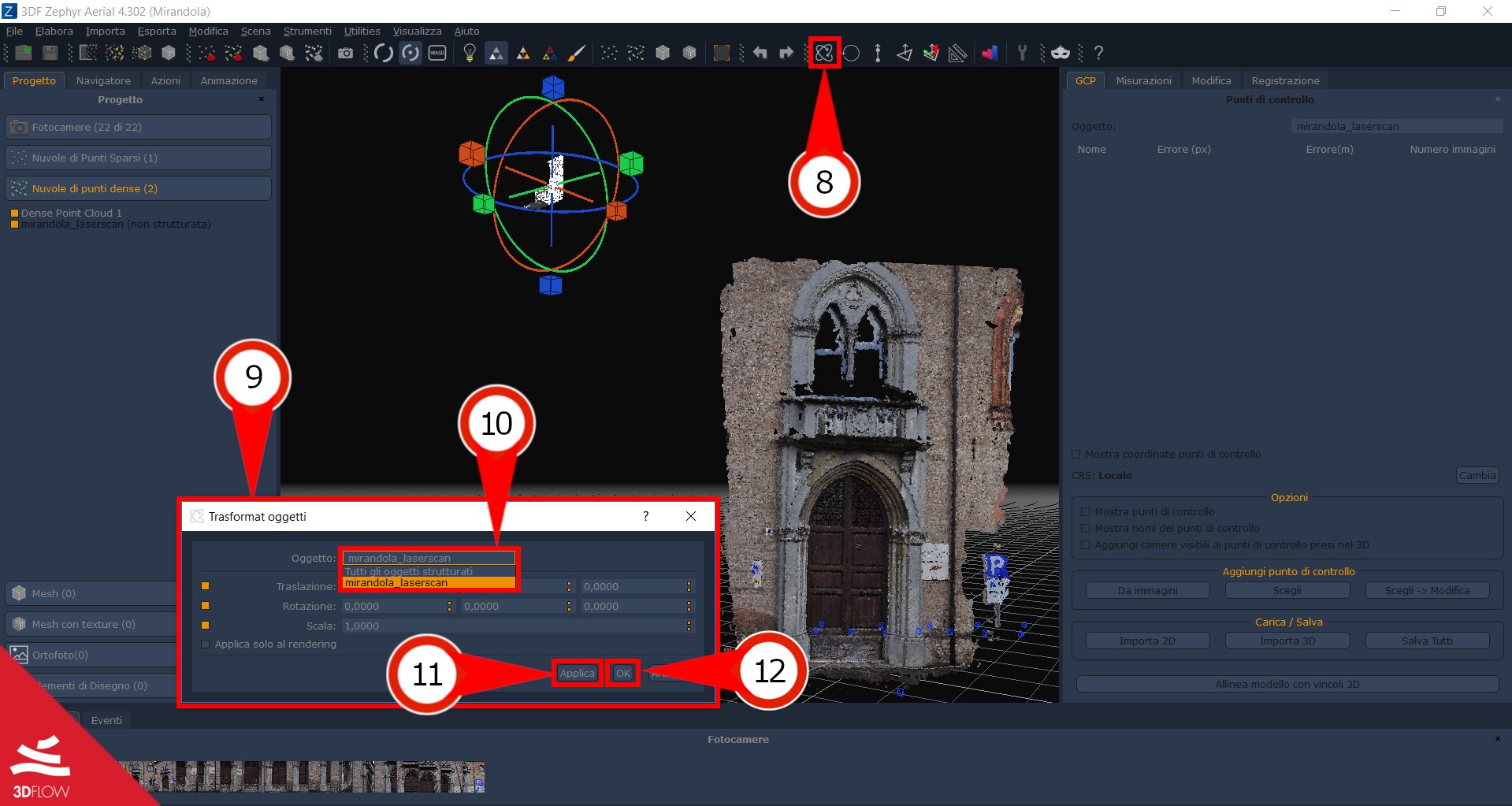 Tutorial #A07/1 - Registrazione di nuvole di punti esterne - 3Dflow