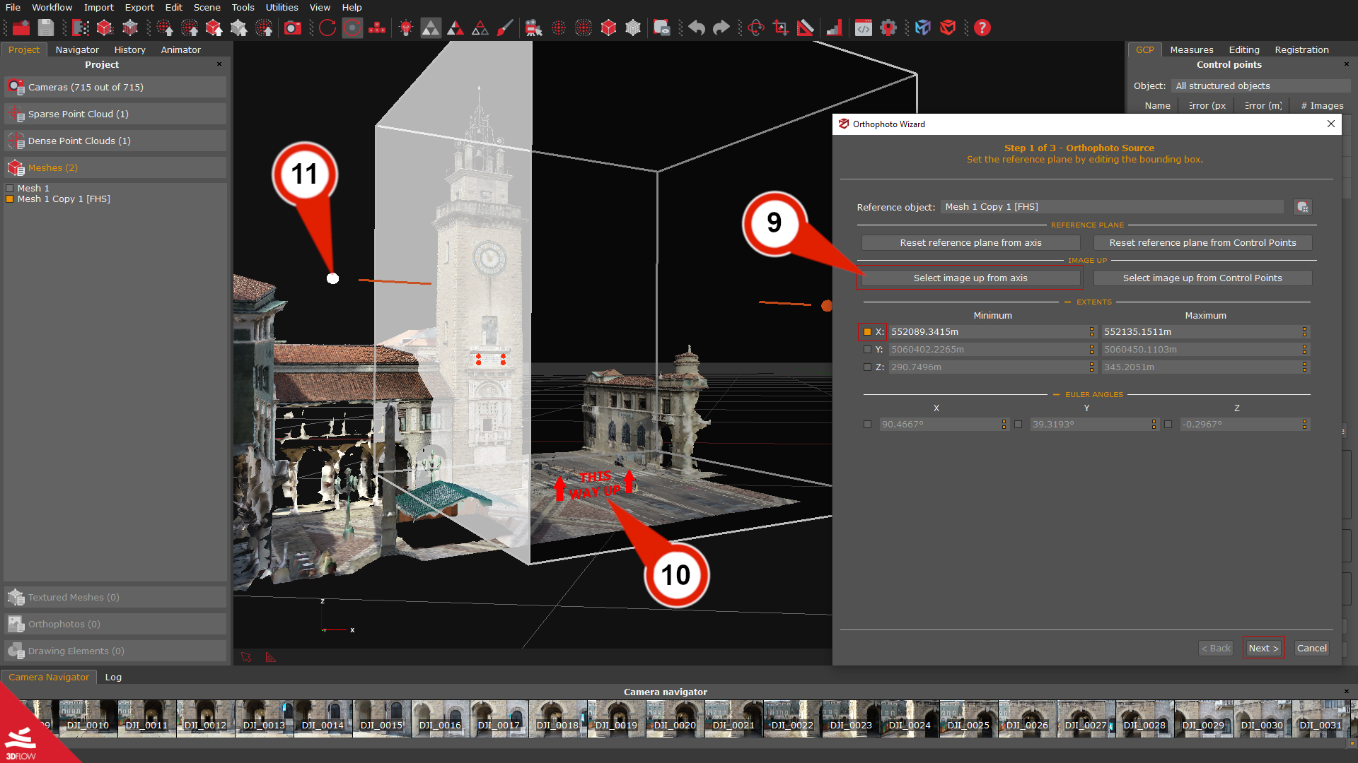 Orthophoto generation in 3DF Zephyr
