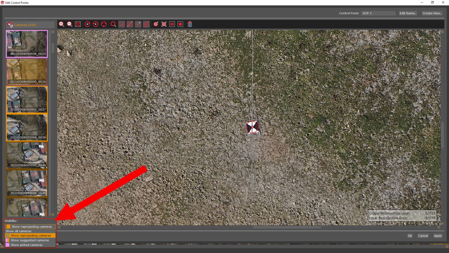 Manage control points and distances in 3DF Zephyr