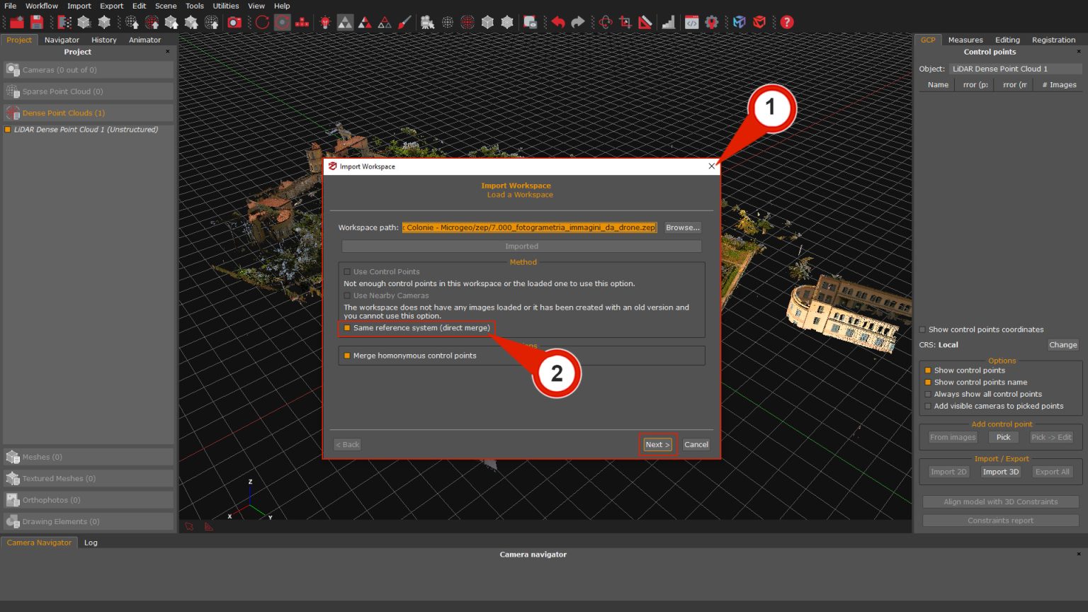 Tutorial #A07: Lidar data management and integration - 3Dflow