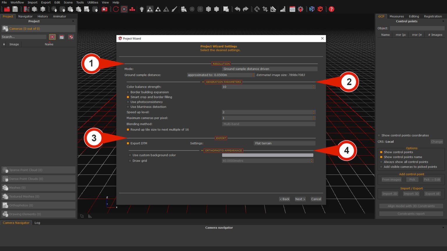 Orthophoto generation in 3DF Zephyr